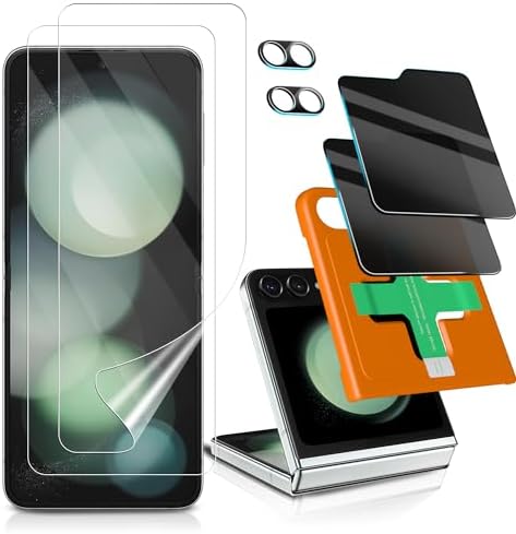 [6 in 1] Galaxy Z Flip 5 Screen Protector, Internal Flexible TPU Screen ...