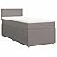 Foknhdi Boxspringbett 120x200 cm Taupe Stoff Taschenfederkernmatratze ...