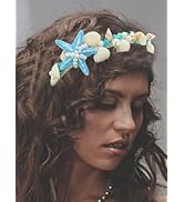 Amazon.com : Brishow Starfish Tiara Comb Silver Seashell Crown Combs ...