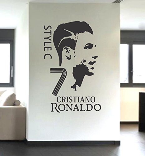 Decals Creation Vinyl Cristiano Ronaldo Wall Sticker, 23.62 x 18.89 x 0 ...