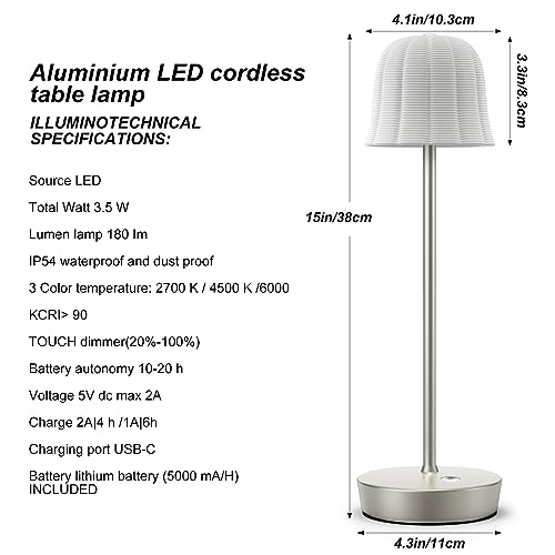 Snapklik.com : Cordless Table Lamps Rechargeable, LED Outdoor Table ...