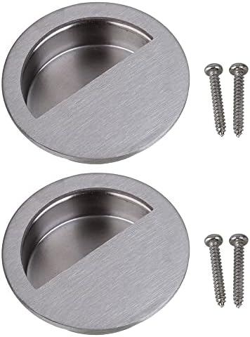 RDEXP 2PCS Round Recessed Door Handle Flush Pull Handles for Sliding ...