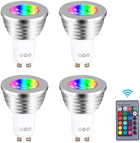 GU10 Multi-Color LED Light Bulb with Remote Control (GU10 RGB) : Amazon ...