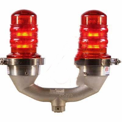 Dialight 860-1R02-002 , Obstruction Lighting Fixture, Double, 240 Vac ...