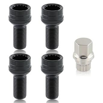 Amazon.com: AUTOKAY 8D0601139F M14 x 1.5 Antitheft Wheel Bolts Lock Lug ...