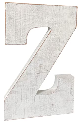 Snapklik.com : ABELOTS Large Wood Letter Distressed White Wash Alphabet ...