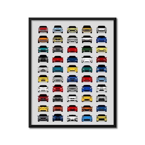 Amazon.com: Custom Car Posters History of JDM Car Poster - Print ...