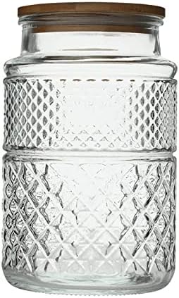 Amazon.com: Large Glass Storage Jar, 2 Pack 60 FL OZ Glass Food Storage ...