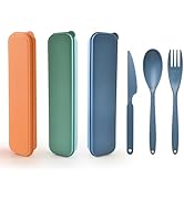 Amazon.com | Large Reusable Utensils Set with Case, 3 Sets Travel ...