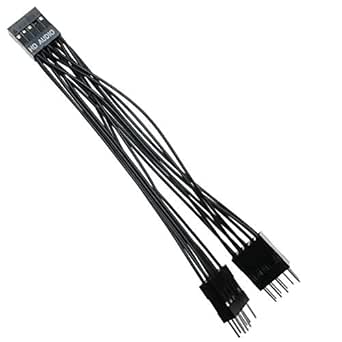 Amazon.com: Magic&shell 9 Pin HD Audio 1 Female to 2 Male Splitter Y ...