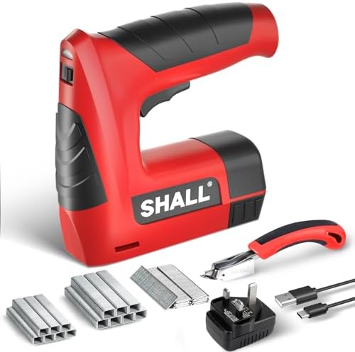 SHALL 4V Cordless 3in1 Brad Nailer/Stapler Kit, Cordless Decorative ...