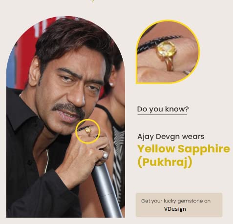 VDesign 7.5 Carat Sri Lankan Ceylon Yellow Sapphire Stone Pukhraj ...