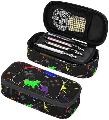 Amazon.com: Game Joystick Splash Cool Gamer Pencil Case Big Capacity ...