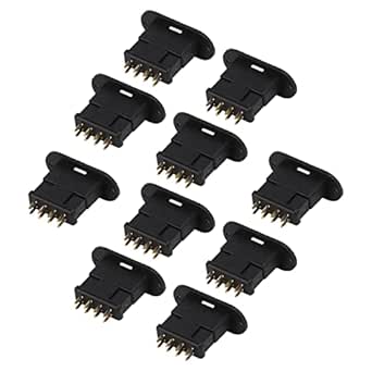 10Pcs 13.050 + 10Pcs 13.051 MPX Black Octagonal Plug, RC Battery ...