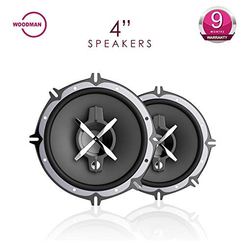 (Renewed) Woodman SP-WM-1052 4-inch 200-Watt 3-Way Co-Axial Speakers ...