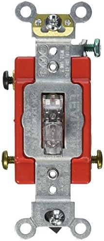 Leviton 20-Amp, 120 Volt, Toggle Pilot Light, Illuminated On, Req ...