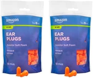 Amazon.com: Amazon Basic Care Soft Foam Earplugs, 100 Count (2 Pack of ...