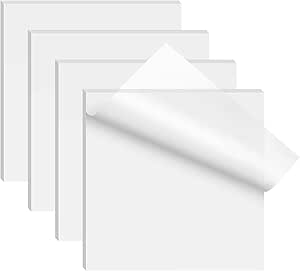 200PCS Transparent Sticky Notes, Self-Stick Note Pads Clear Post It ...