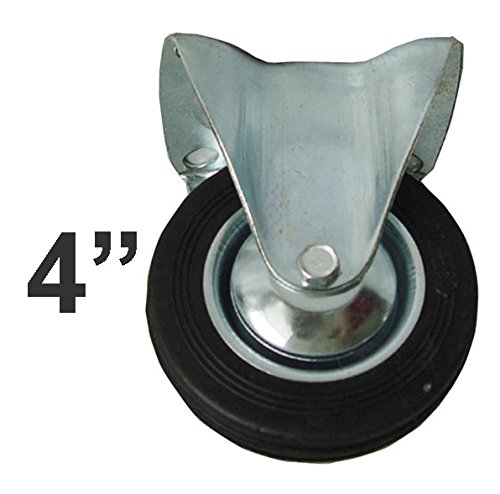 4PK Easy Mount 4" x 1" Caster Set/Black and Chrome Quick Connect Flat ...