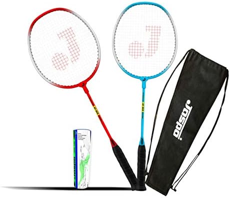 Jaspo GT 303 Intact Red/Blue Badminton Set(2 Badminton Racket,5 Feather ...