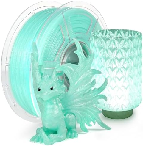 IEMAI Glitter Clear PLA Filament 1.75mm, Transparent Mint Green 3D ...