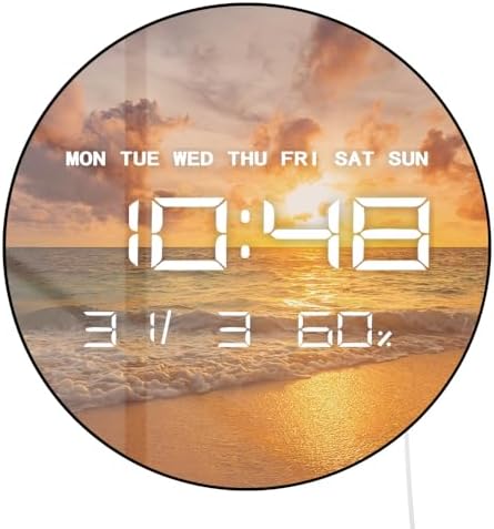 Amazon.com: Timethink 12'' Nautical Beach Digital Wall Clock with LED ...