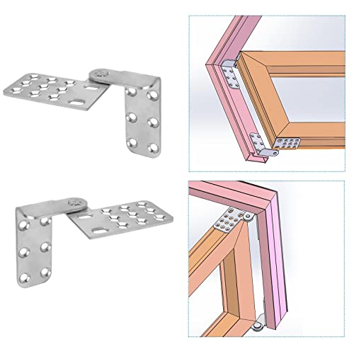 TSSS 4 PCS Door Pivot Hinges Heavy Duty Hinges for Wood Doors, 180 ...