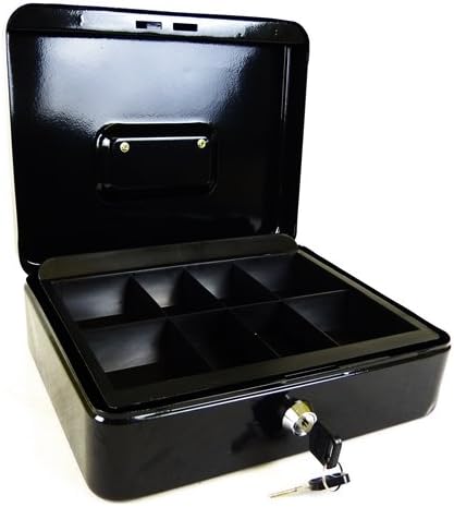 Hyfive® Steel Petty Cash Box With 2 Keys/Removable Change Tray For ...