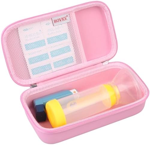 Amazon.com: BOVKE Hard Travel Case for Asthma Inhaler, Inhaler Spacer ...