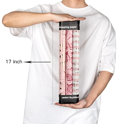 Snapklik.com : MAYPLUSS Wrapping Paper Roll - Mini Roll - 17 Inch X 120 ...