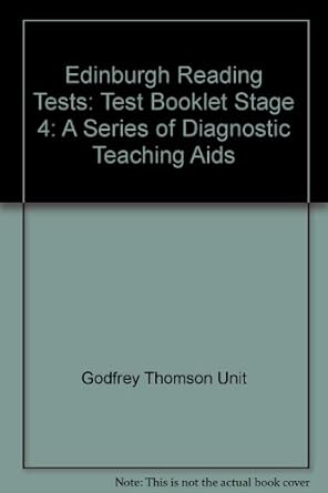 Edin Reading Test 4 PK20: Stage 4 (Edinburgh Reading Tests): Amazon.co ...