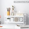 Amazon.com: 2-Tier Adjustable Desktop Organizer Shelf, Small Desk Shelf ...