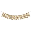 Amazon.com: Jute Burlap Hello Winter Banner Snowflake Christmas Holiday ...