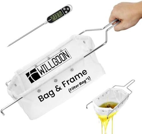 Amazon.com: Upgraded Fryer Filter Bag & Frame Set, Reusable Oil ...