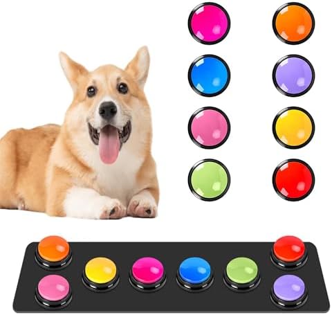 Amazon.com: 8 Color Dog Buttons for Communication Pet Training Set, Dog ...