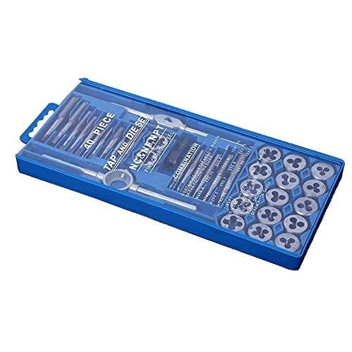 nitya 40PCS M3-M12 Metric Tap and Die Set Tap Drill Bits Tap Wrench ...