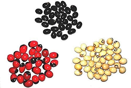 SaiCraft Pure and Original Rare Chirmi Seeds Combo :Red Gunja Black ...