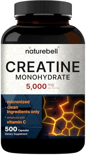 Amazon.com: NatureBell Creatine Monohydrate Capsules 5,000mg Per ...