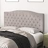 Amazon.com - Befurtori Frosted Velvet Upholstered Headboard Queen Size ...
