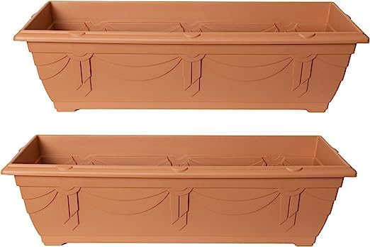 e Dukan 60cm long Garden Planter Plant Pot Plastic Trough Raised Window ...