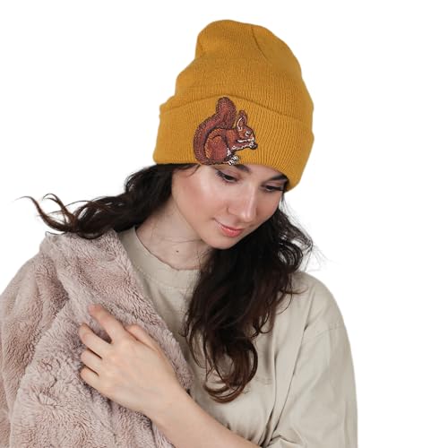 Amazon.com: Coventum Squirrel Beanie Hat for Men and Women, Unisex Cute ...
