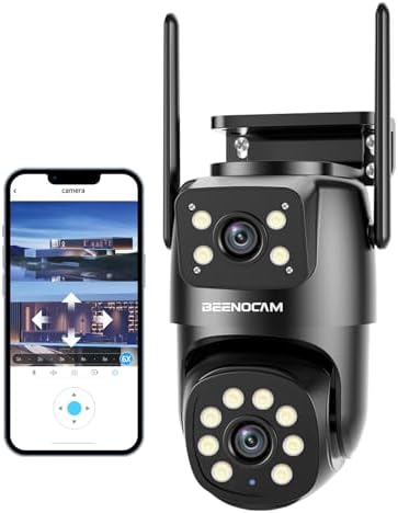 Amazon.com : BEENOCAM 2K Security Cameras Outdoor Dual Lens, Pan-Tilt ...