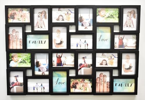 DEENZ 24 Picture Multi Aperture Photo Frame For 24 Photos Holds 6x4 ...