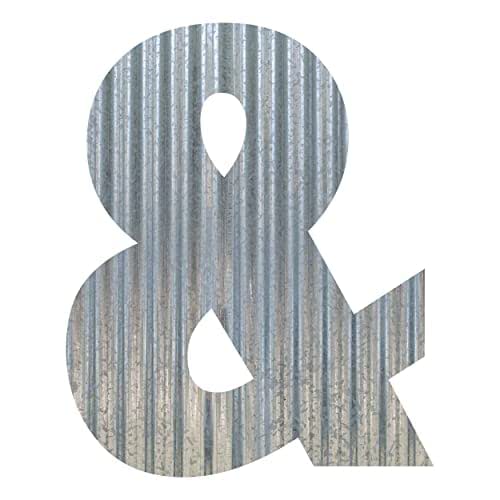 Amazon.com: Corrugated Metal Letter (6 Inch, &) : Home & Kitchen