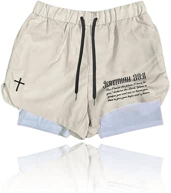 Amazon.com: Anime Shorts - Breathable Stretch Bible Verse Cross ...