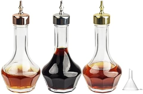 Amazon.com: USEAMIE Bitters Bottle Set of 3, Glass Dasher Bottle ...