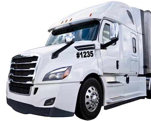 Amazon.com: Set of 2 Custom Truck Number Decals Personalized Company ...