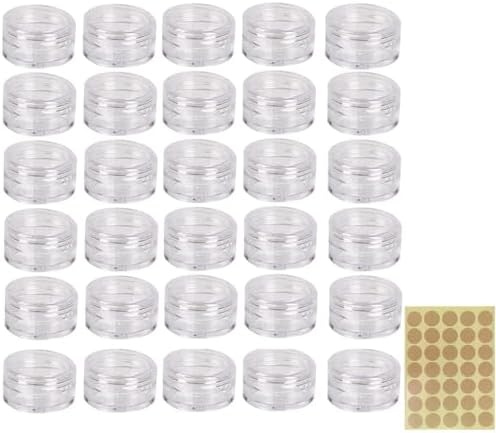 30 Pcs Empty Cosmetic Jars, 5ml Sample Pots Bottles with Clear Lids ...