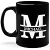 Amazon.com: Personalized Monogram Coffee Mug, Initial Letter M ...