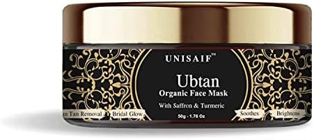 Amazon.com: Unisaif Ubtan Organic Turmeric Face Mask | Hydrating ...